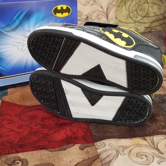 DC Comics | Shoes | Boys Batman Lightup Kids Shoe Sneakers Velcro Gray ...